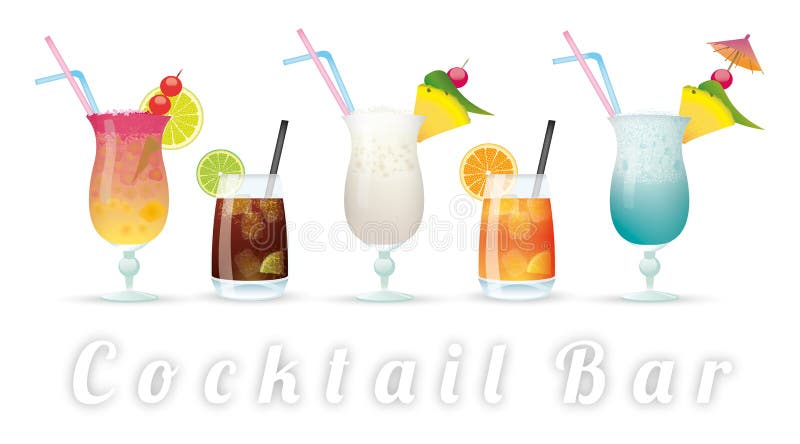 Cocktail Bar stock vector. Illustration of journey, pina - 74950058