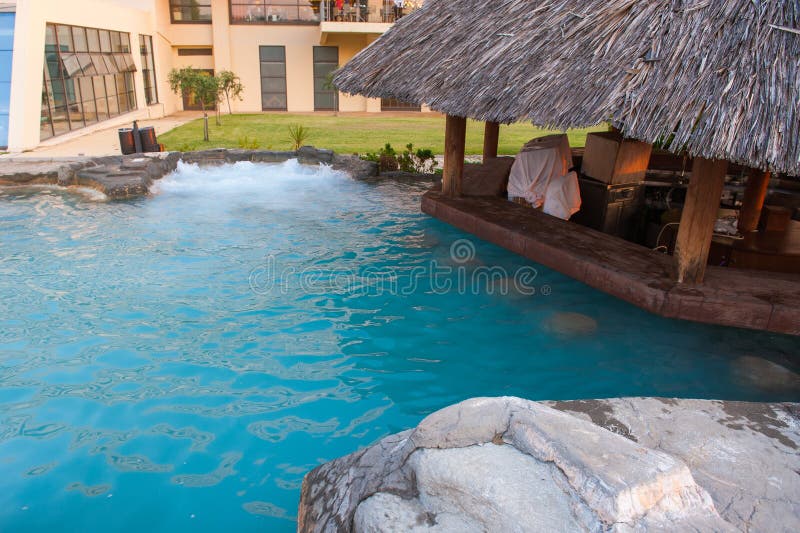 Cocktail Bar by the Pool, with Places Near the Water Stock Photo ...