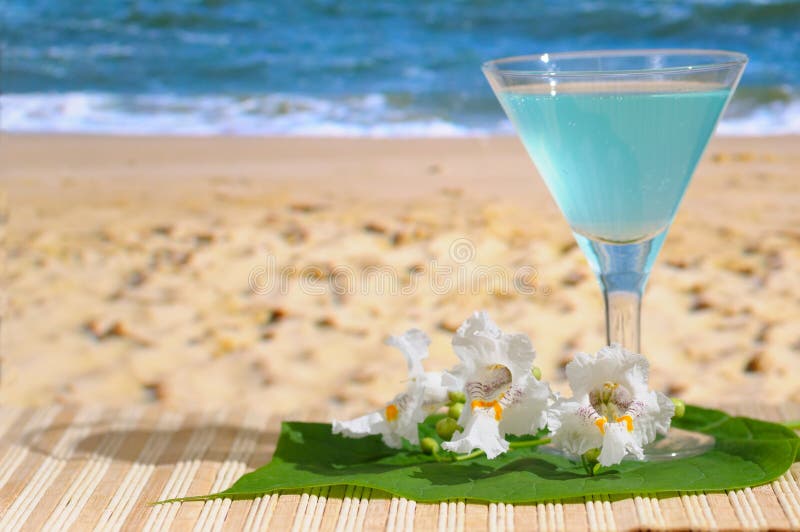 Cocktail at the Beach stock photo. Image of glass, sand - 5964114