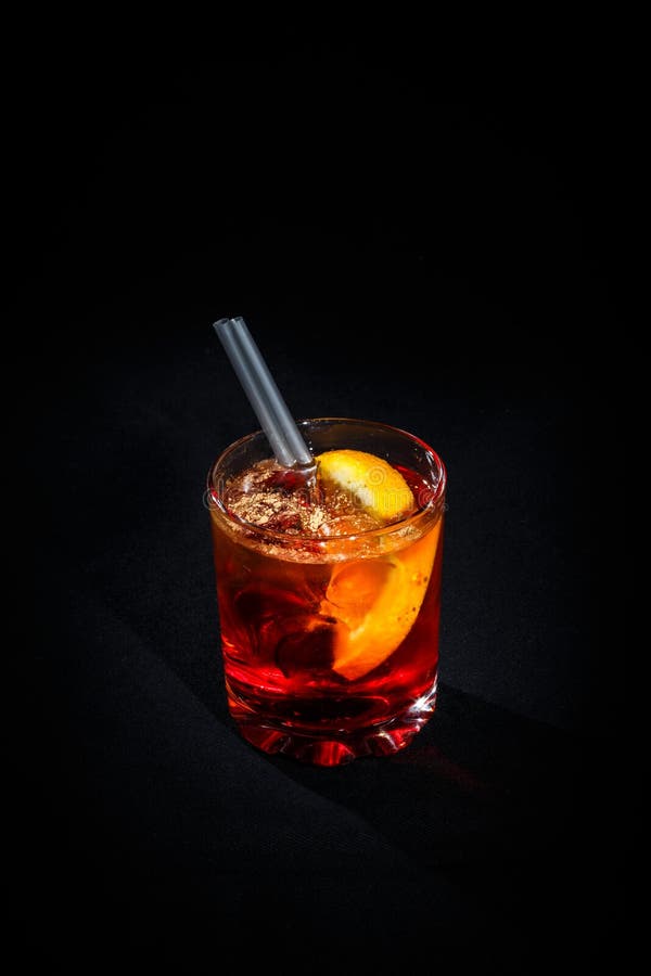 Cocktail On A Black Background Stock Image - Image of party, drink ...