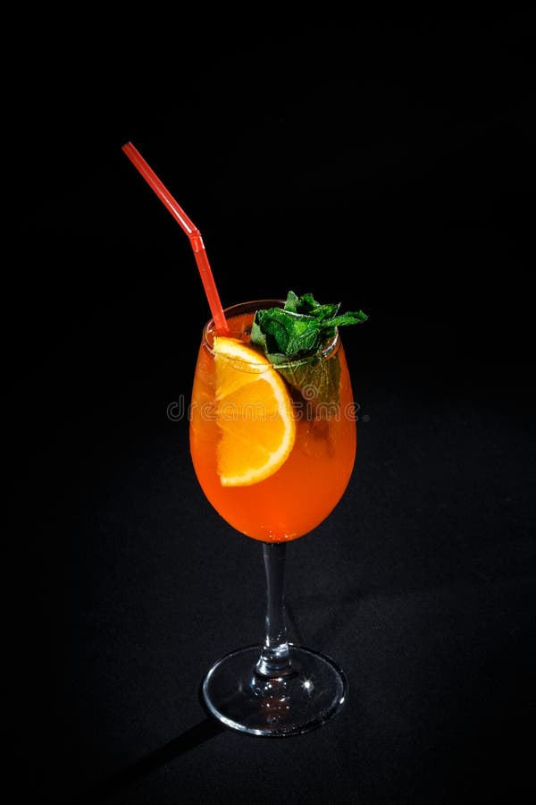 Cocktail on a Black Background Stock Photo - Image of party, black ...