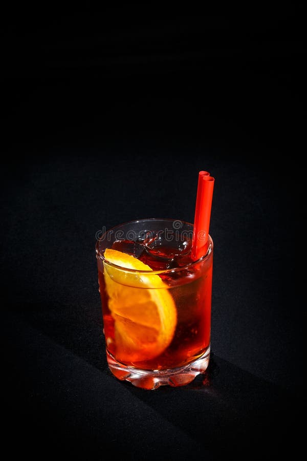 Cocktail on a Black Background Stock Image - Image of party, drink ...