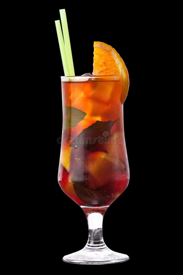 Cocktail on the Black Background Stock Image - Image of alcohol, drink ...