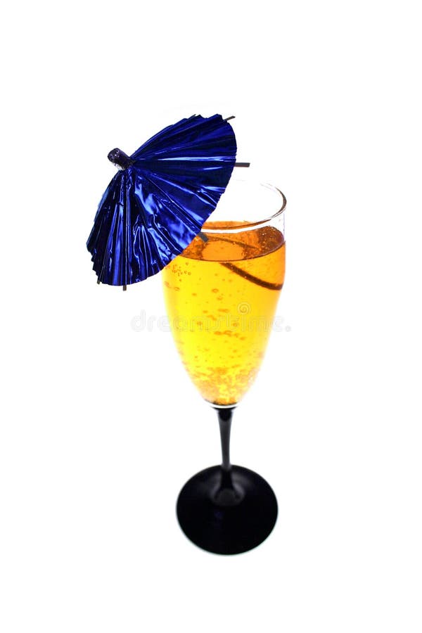 Cocktail with Blue Umbrella Stock Photo - Image of party, sparkle: 601304