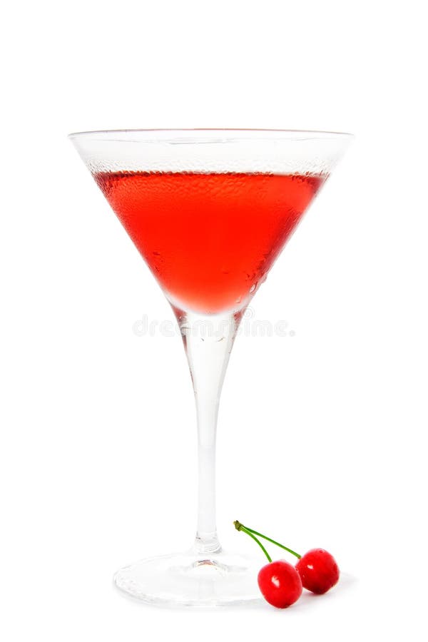 Cocktail and cherry stock image. Image of alcohol, sweet - 14494543