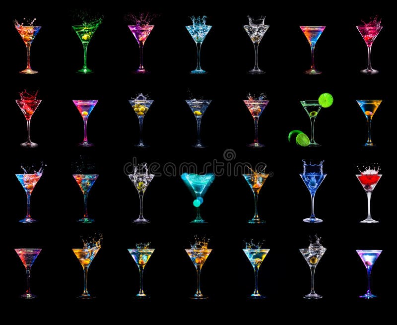 Cocktail collection stock image. Image of fresh, black - 54087095