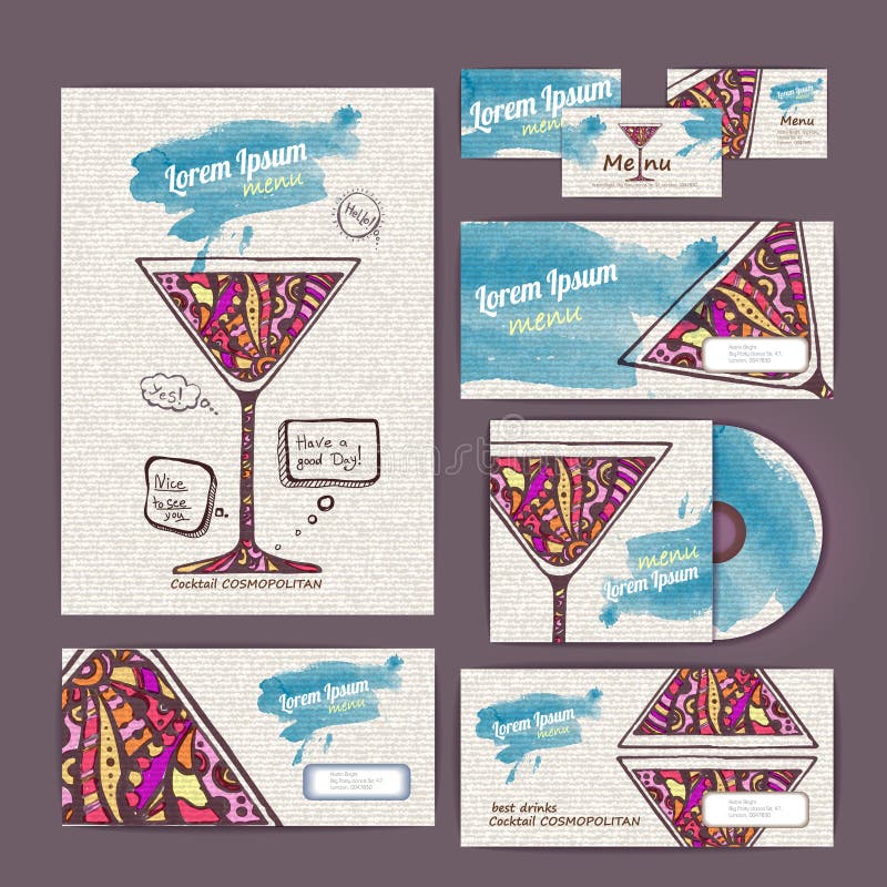 Cocktail Neon Design Menu Background Stock Vector - Illustration of ...