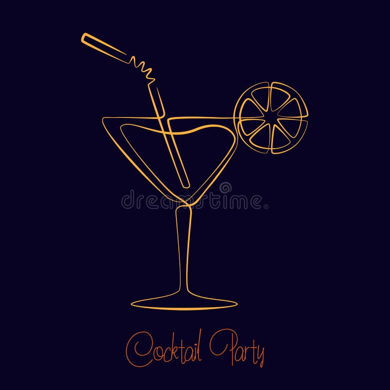 Cocktail Party One Line Drawing Stock Illustrations – 266 Cocktail ...