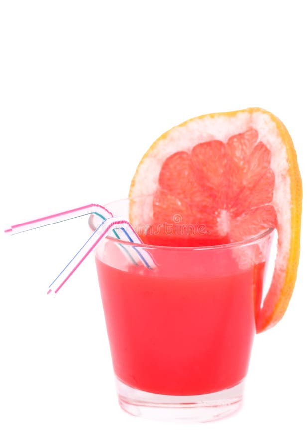 Cocktail D'isolement Avec Le Jus De Pamplemousse Photo stock - Image du ...