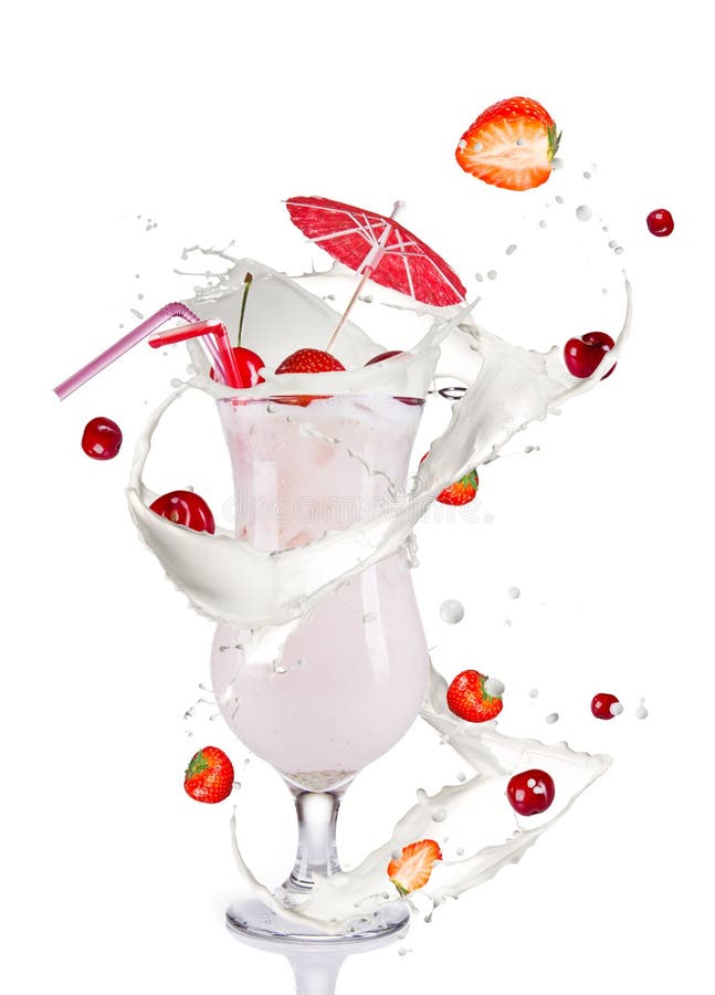 Cocktail De Lait Image Stock Image Du éclaboussure Mélangé 25225623