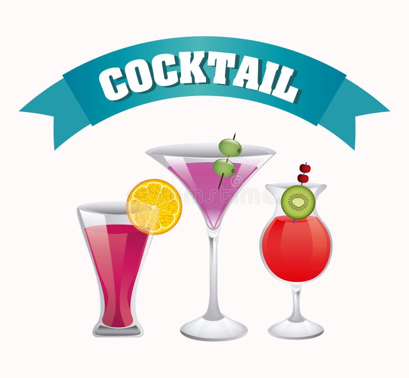 Cocktail design stock illustration. Illustration of colors - 45433745