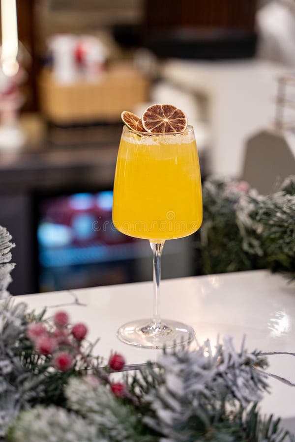 Cocktail Drink with Christmas Season Theme Stock Photo - Image of ...