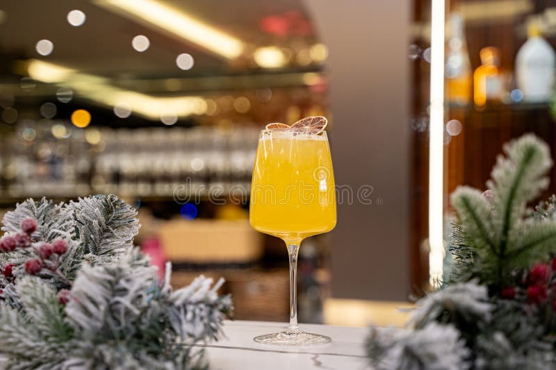Cocktail Drink with Christmas Season Theme Stock Image - Image of ...