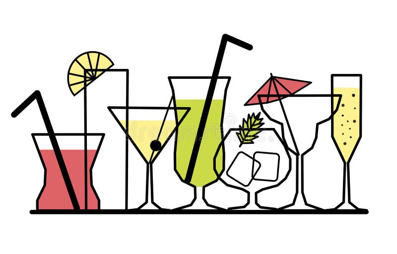 Rocks Glass Line Art Stock Illustrations – 325 Rocks Glass Line Art ...