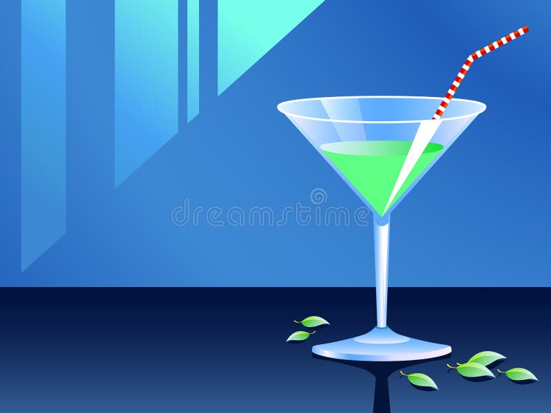 Cocktail glass stock vector. Illustration of beverage - 13932495