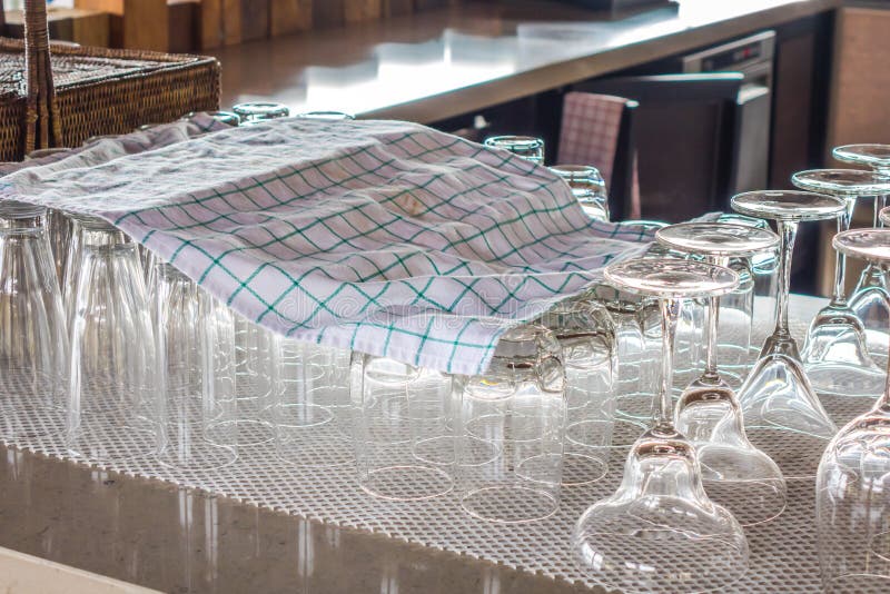 Cocktail Glass Collection in Hotel . Stock Photo - Image of furniture ...