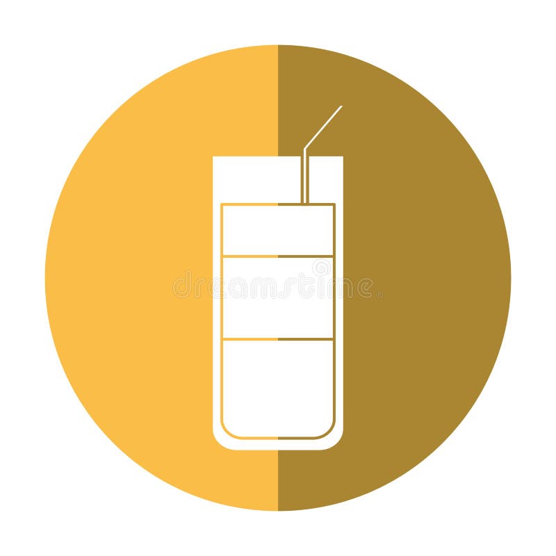 Cocktail Glass Cup Party Straw Shadow Stock Vector - Illustration of ...