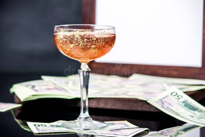 Cocktail from money stock photo. Image of coin, translucent - 17769190