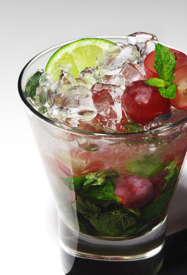 Cocktail - Grape Mojito stock image. Image of isolated - 10715085