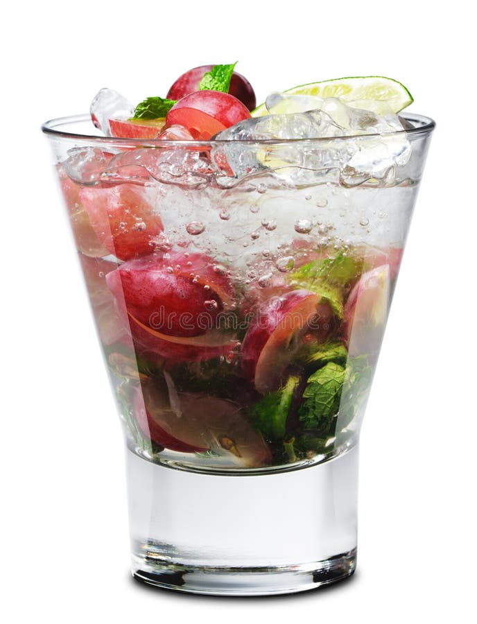 Cocktail - Grape Mojito stock image. Image of lime, grapes - 9513145