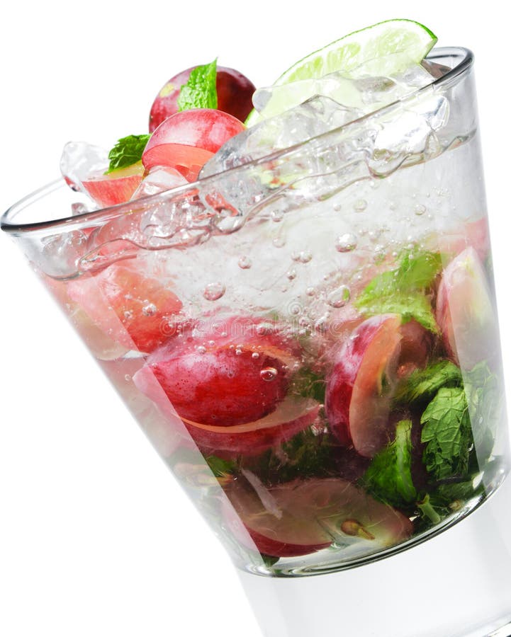 Cocktail - Grape Mojito stock image. Image of lime, grapes - 9513145