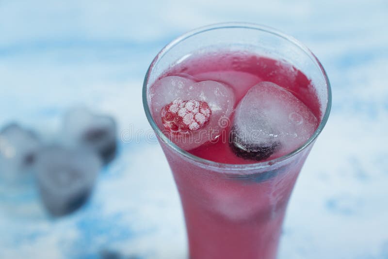 Cocktail with Ice. Cold Refreshing Drink. Stock Image - Image of ...