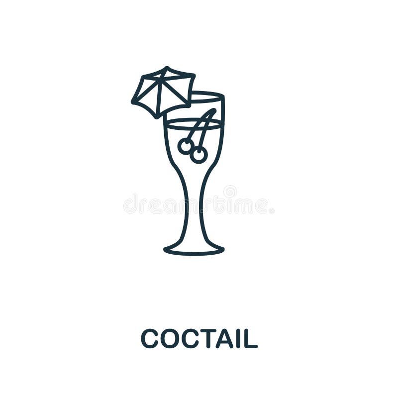 Cocktail Icon from Party Collection. Simple Line Element Cocktail ...