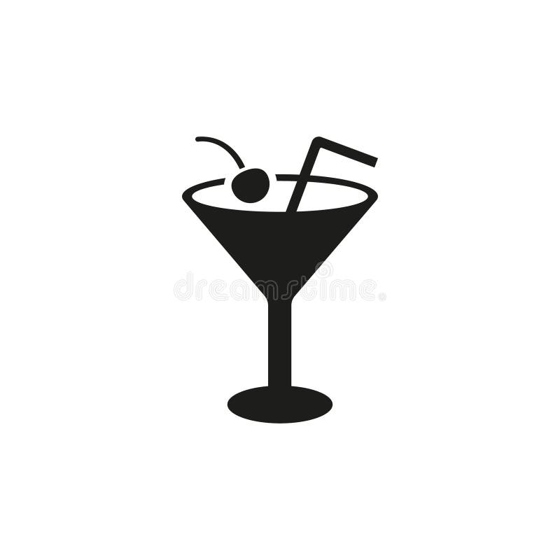 Cocktail icon stock vector. Illustration of toast, stemware - 380249508