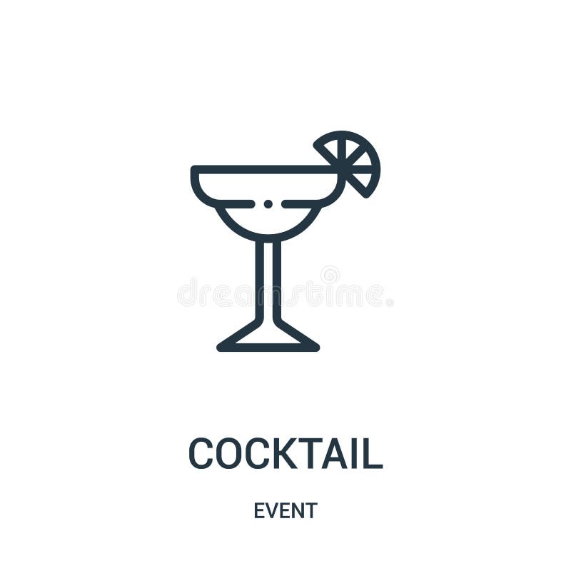 Cocktail Icon Vector from Event Collection. Thin Line Cocktail Outline ...