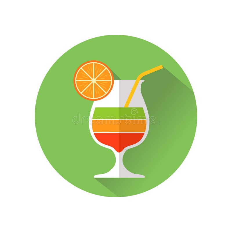 Cocktail Icons Set in Flat Design Style Stock Illustration ...