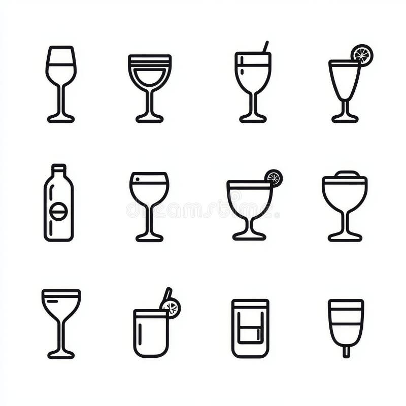 Cocktail Icons: a Thin Modern Collection, Styled in Black and White ...