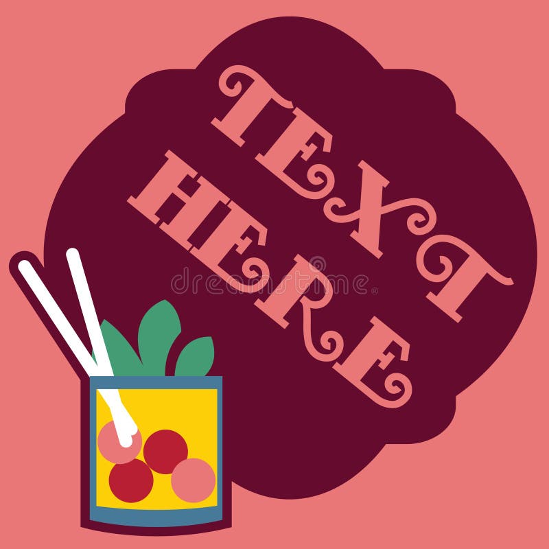 Cocktail Label. Vector Illustration Decorative Design Stock Vector ...