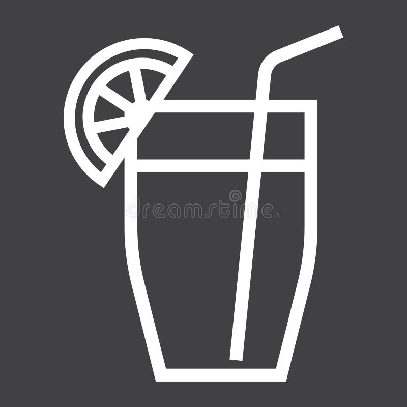 Cocktail Line Icon, Beverage and Drink, Alcohol Sign, Vector Graphics ...