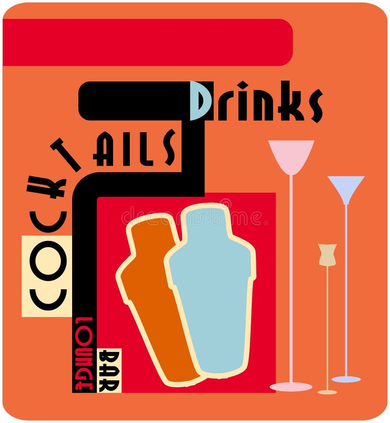 Cocktail lounge promo stock vector. Illustration of beverage - 29539945