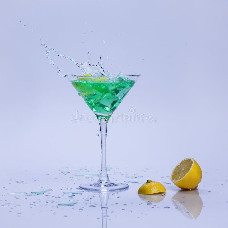 Cocktail makes a splash. stock photo. Image of cool, drink - 38649544
