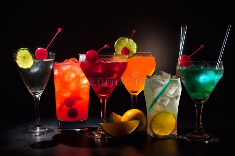A Cocktail of Many Different Drinks. AI Generated Stock Illustration ...