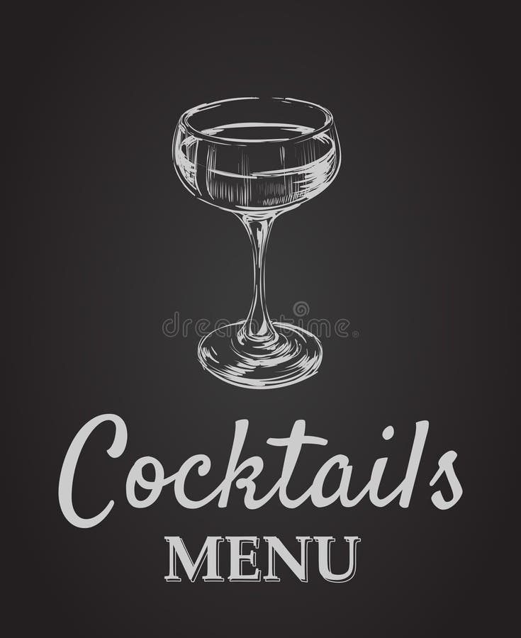 Cocktail Menu Design Chalk Drawing Typography Cocktail Menu Design ... Cocktail Menu Design Chalk Drawing Typography Cocktail Menu Design ...