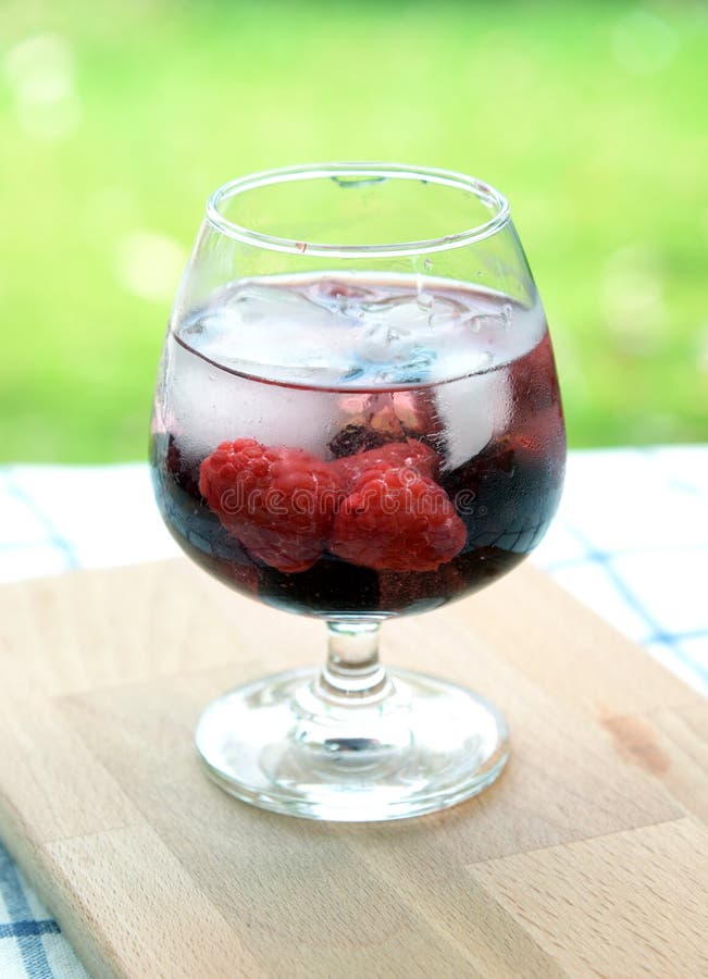 Cocktail with Mixed Berries in Clear Glass Stock Photo - Image of glass ...