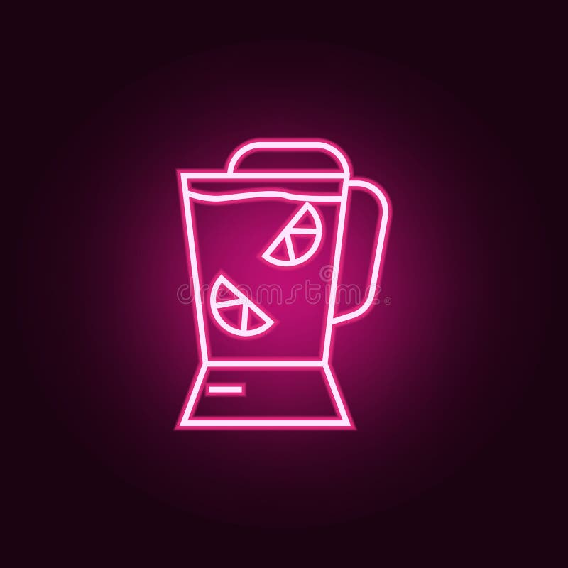 Cocktail Mixer Icon. Elements of Web in Neon Style Icons Stock ...