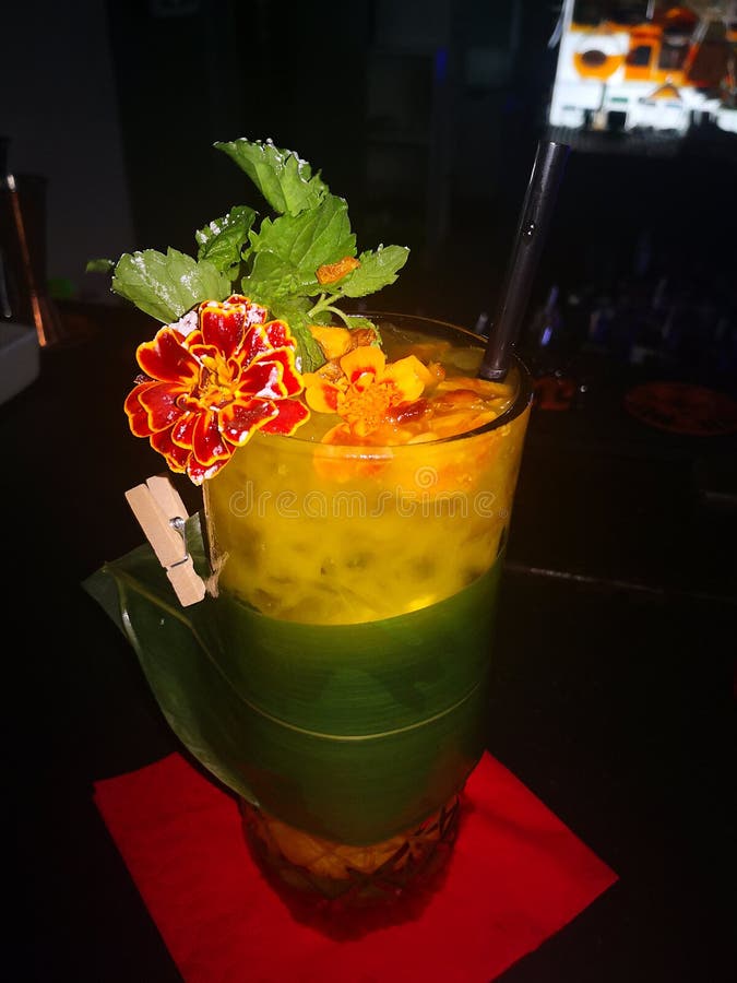 Cocktail stock photo. Image of mojito, drink, flower - 124695980