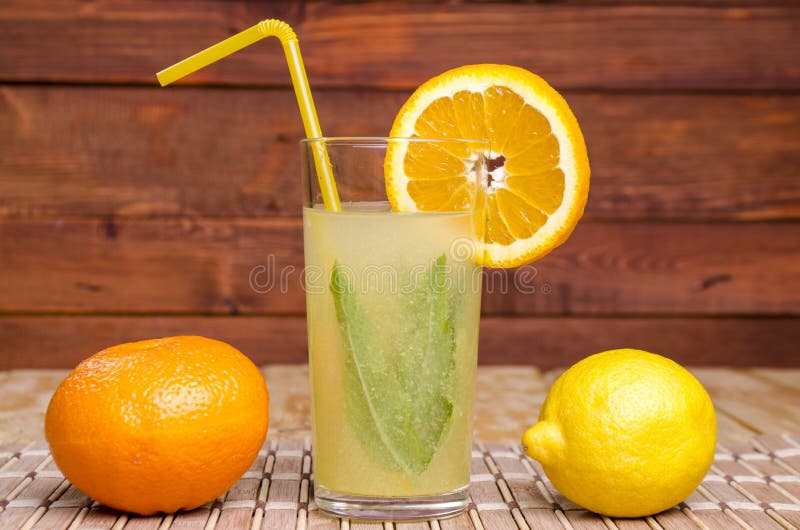 Cocktail from Natural Juice Stock Photo - Image of lemon, fresh: 71642894