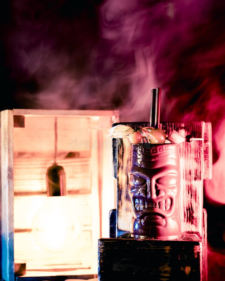 Cocktail in nice red light stock photo. Image of wildberry - 169700708