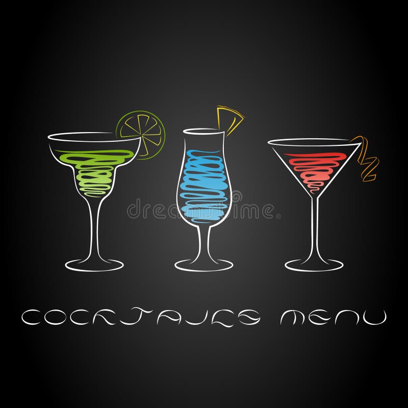 Cocktail Party Design Menu Background. Stock Vector - Illustration of ...