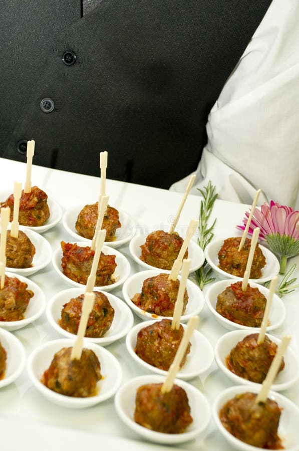 Cocktail party food - meat stock photo. Image of crudites - 23809610