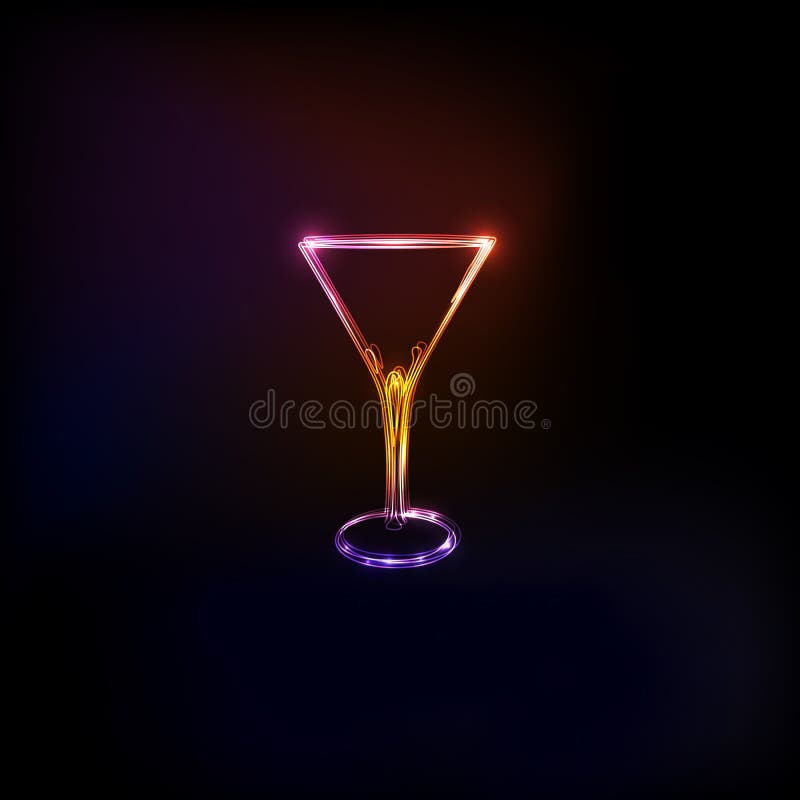 Cocktail Party Glass Design Logo Stock Vector - Illustration of icons ...