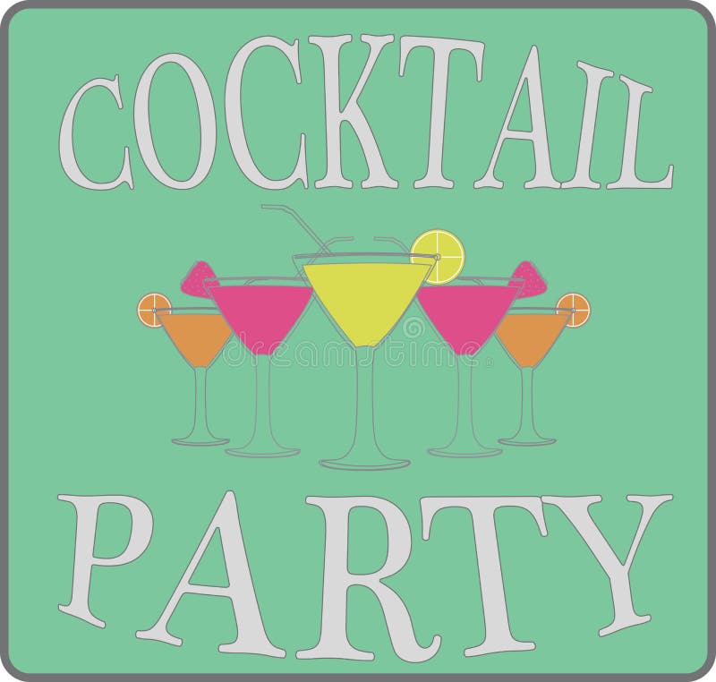 Cocktail Party, Vector, Illustration. Stock Vector - Illustration of ...