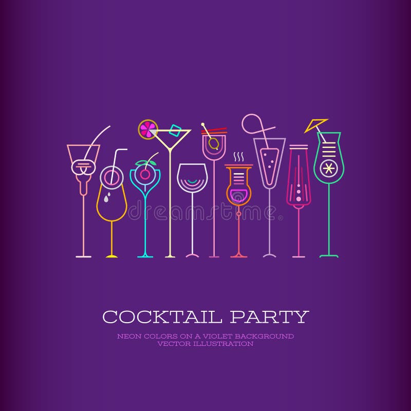 Cocktail Party - Vector Illustration Stock Vector - Illustration of ...