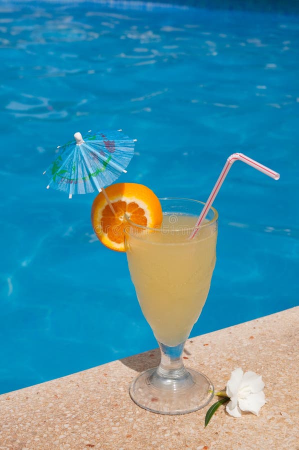 Cocktail by the pool stock image. Image of sunrise, dream - 26088185