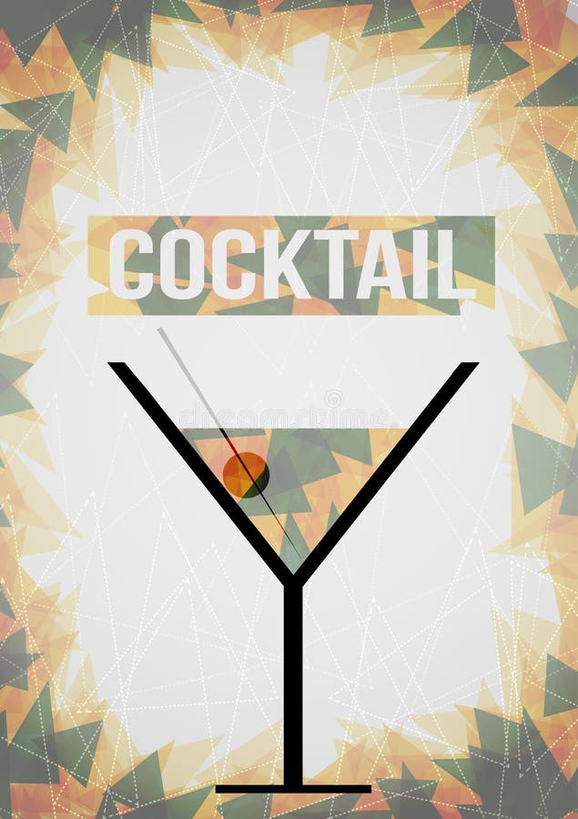 Cocktail Poster Template or Banner - Vector Illustration Stock Vector ...