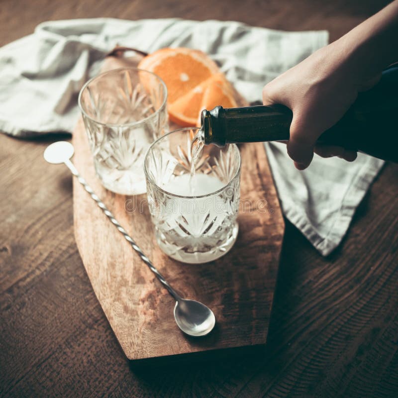 Cocktail stock image. Image of bottle, cube, ball, aperitif - 53089635